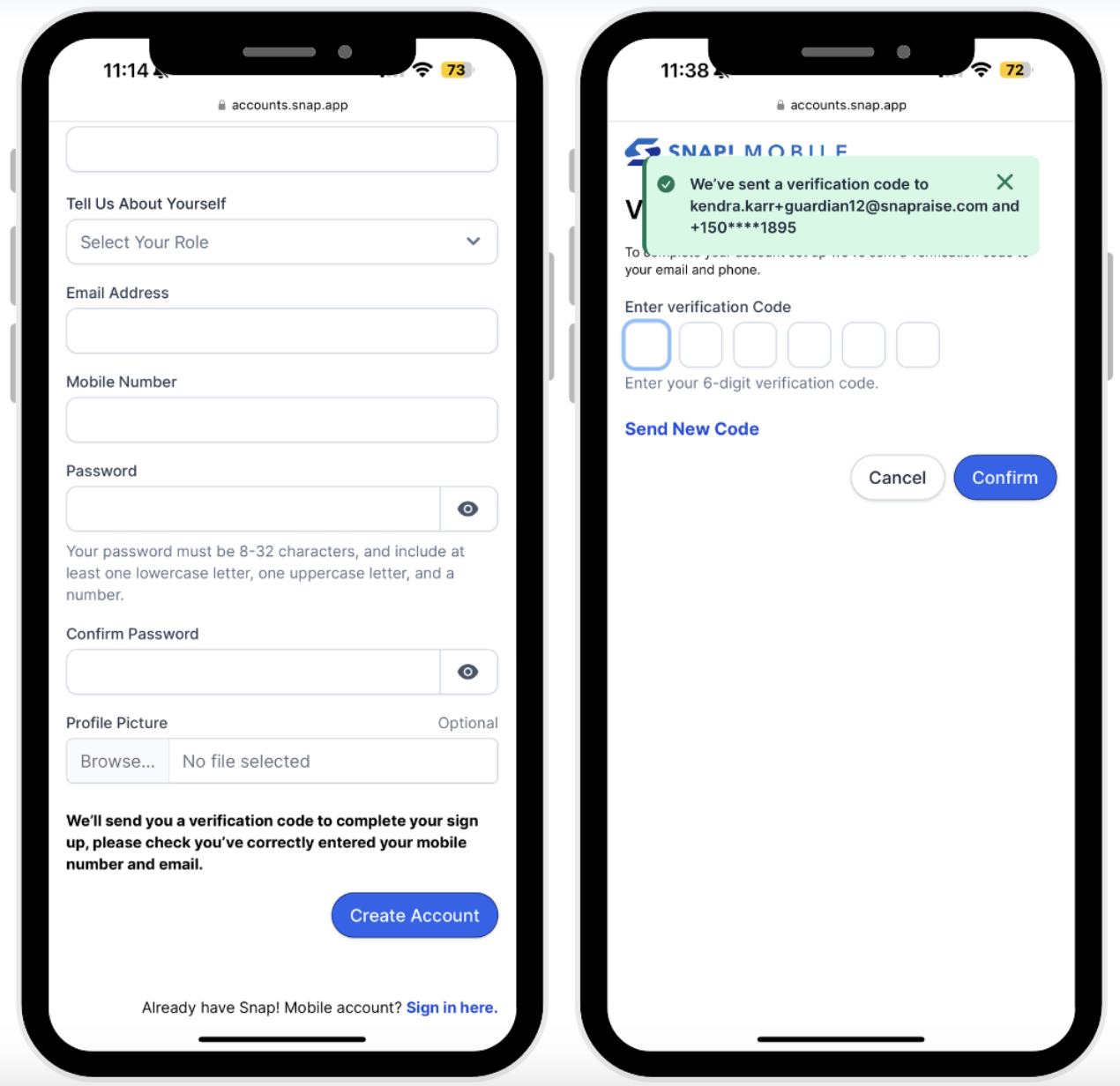 Creating your Single Sign On Account