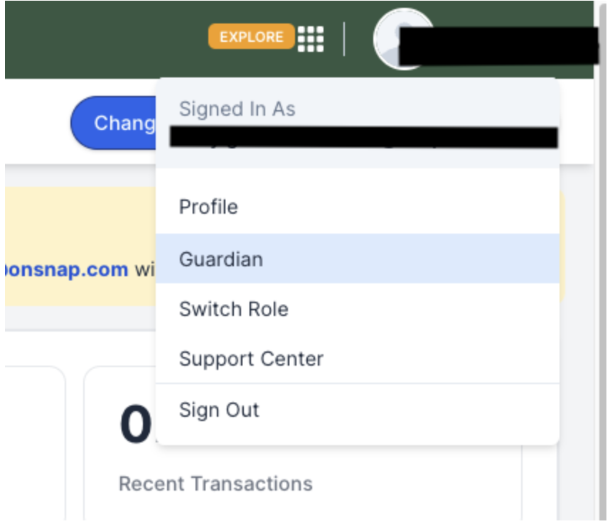 How to Switch Between Roles: Guardian (One Participant to Another)