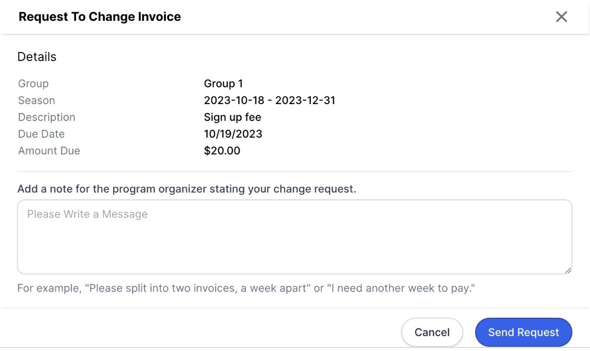 Changing Payment Amounts and Due Dates