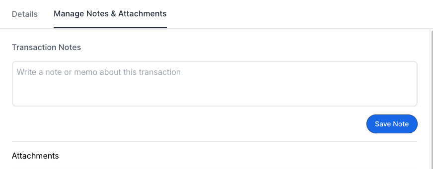 Manage Notes and Attachments