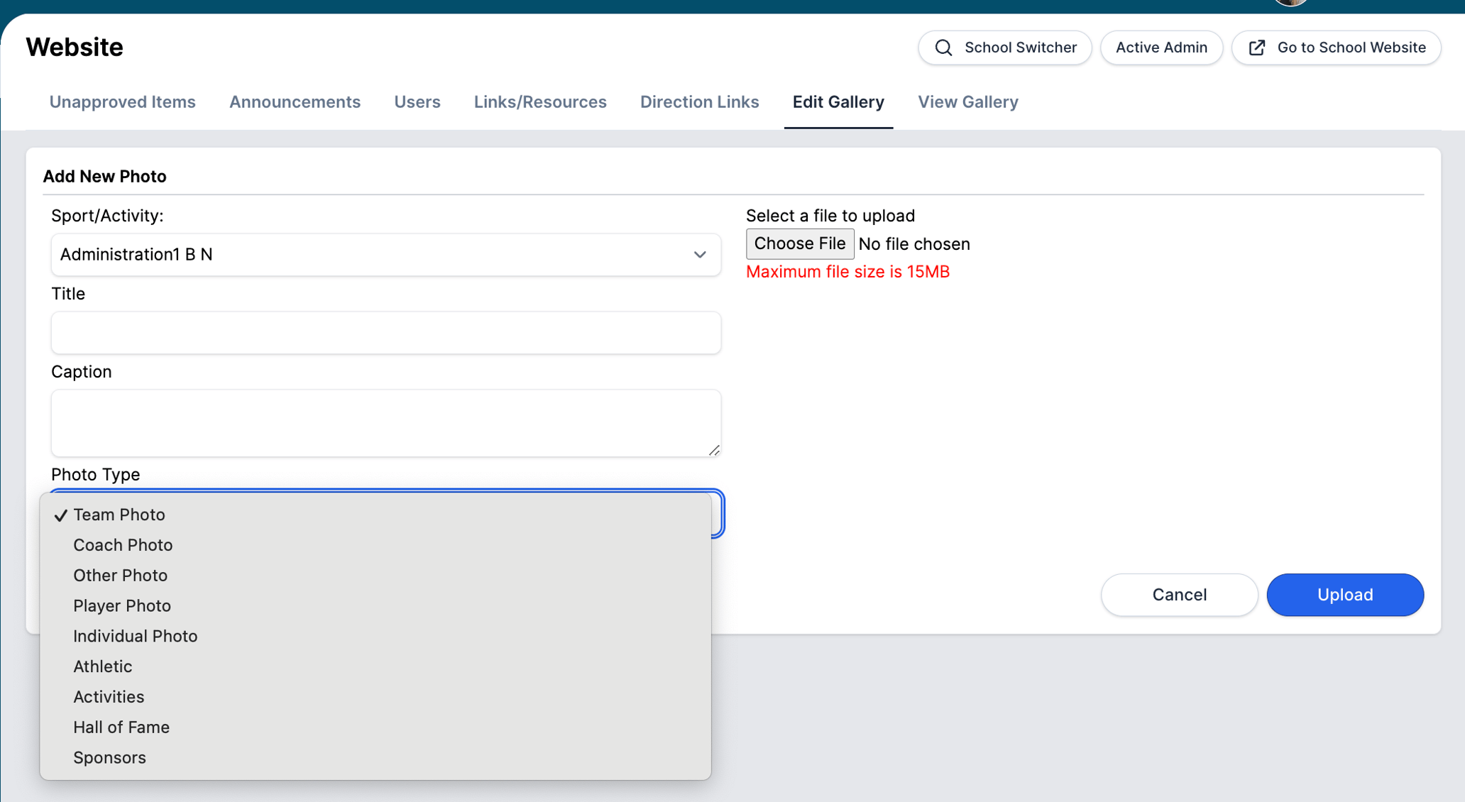 Adding Sponsors and Sponsor Banners to your School Website