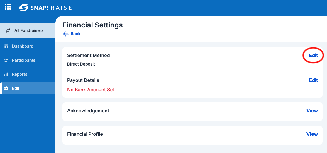 How Do I Change My Settlement Method?