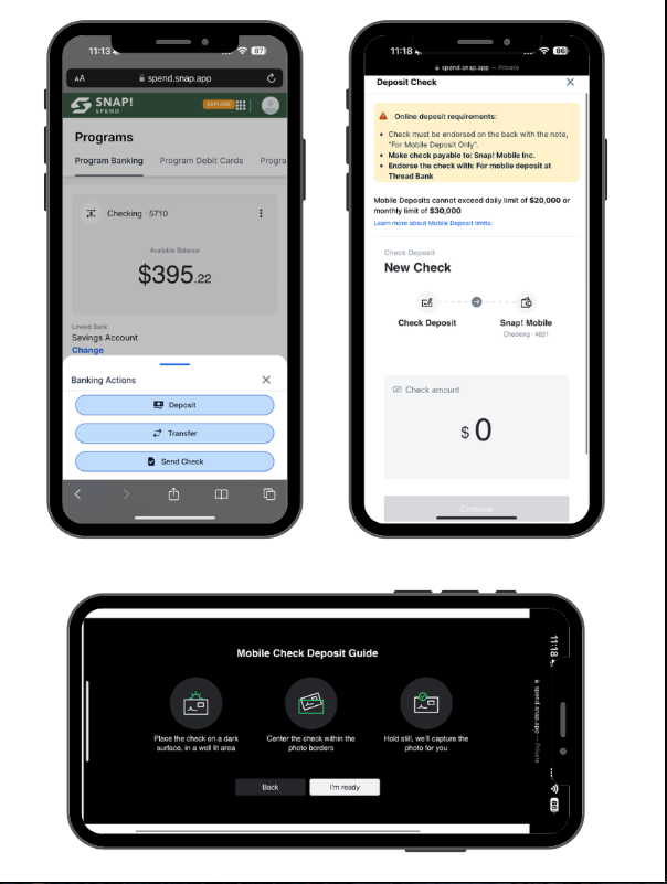 Depositing a Check to Your Spend Account