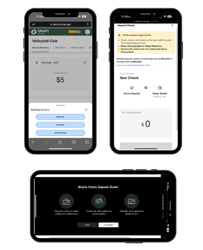 Depositing a Check to Your Spend Account