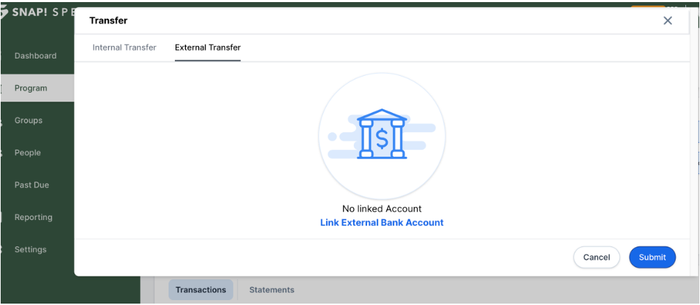 Linking an External Bank Account and Transferring Funds Externally