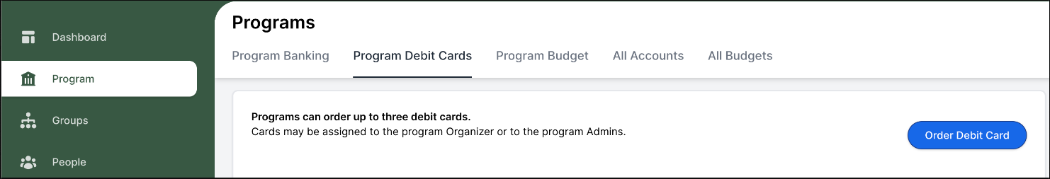 Admin Guide to Ordering Spend Debit Cards